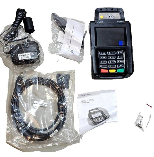 New Ingenico Lane 5000 V3 Payment Terminal w/ PSU, Stylus, Cable, TRB3 ...