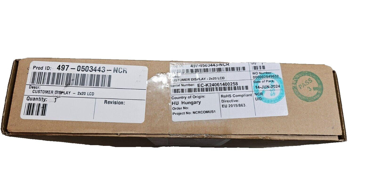 NCR RealPOS 5977 2x20 VFD Customer Display (No Pole) 497-0503443 ...