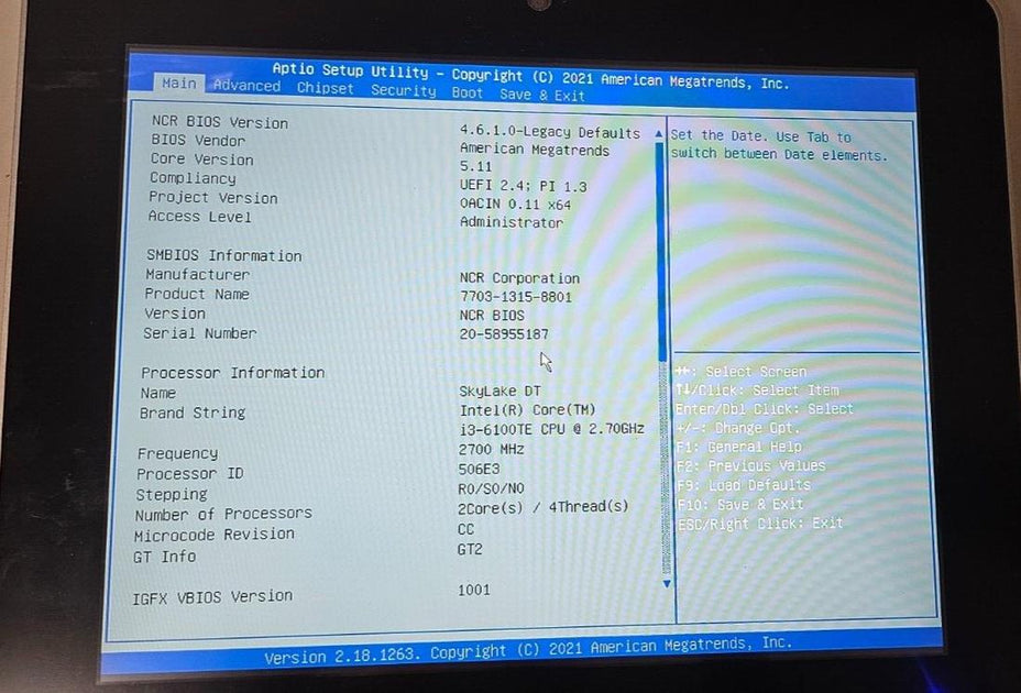 New NCR XR7 Plus 15" POS Touchscreen Terminal, i3-6100TE 8GB/120GB SSD ...