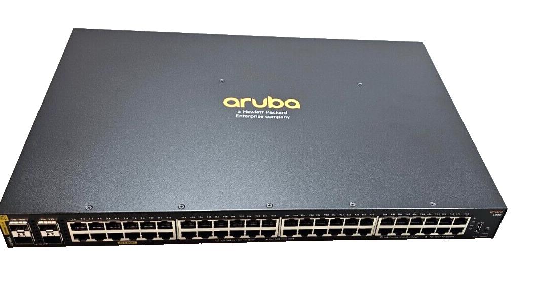 Open Box HPE Aruba 6000 48G Class4 PoE 4SFP 370W Managed Switch 48 Por ...