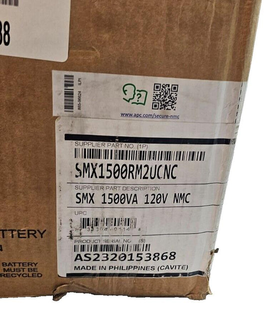 APC SMX1500RM2UCNC Smart-UPS 1500vA Tower/Rack UPS 1200W Line Interact ...