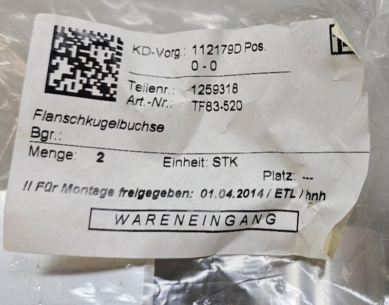 Euro Bearing Slide Bush Tandem Flanged, Stainless Steel Linear Bushing ...
