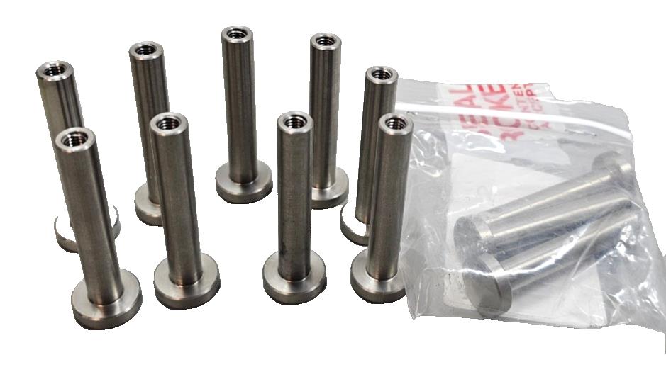 Qty 12 Pcs New Stainless Steel Dowel Pins Guide Pins, Threaded, Flange ...
