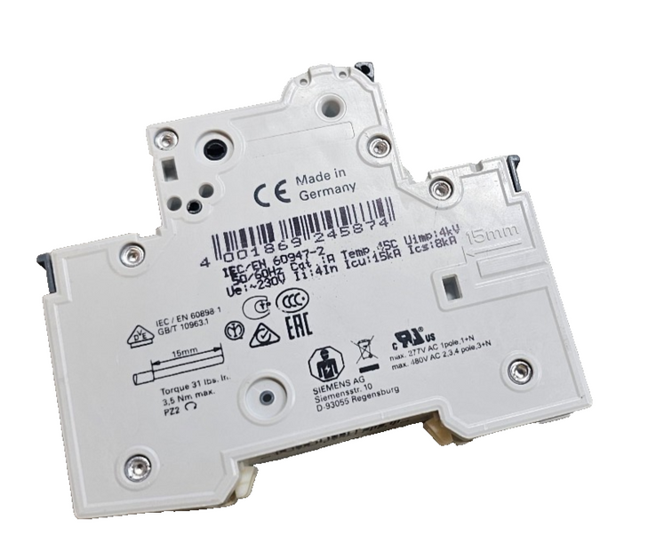 2Pcs NOS Siemens 5SY6110-6 MCB B10 Circuit Breaker 10A 1 Pole NSMP ...