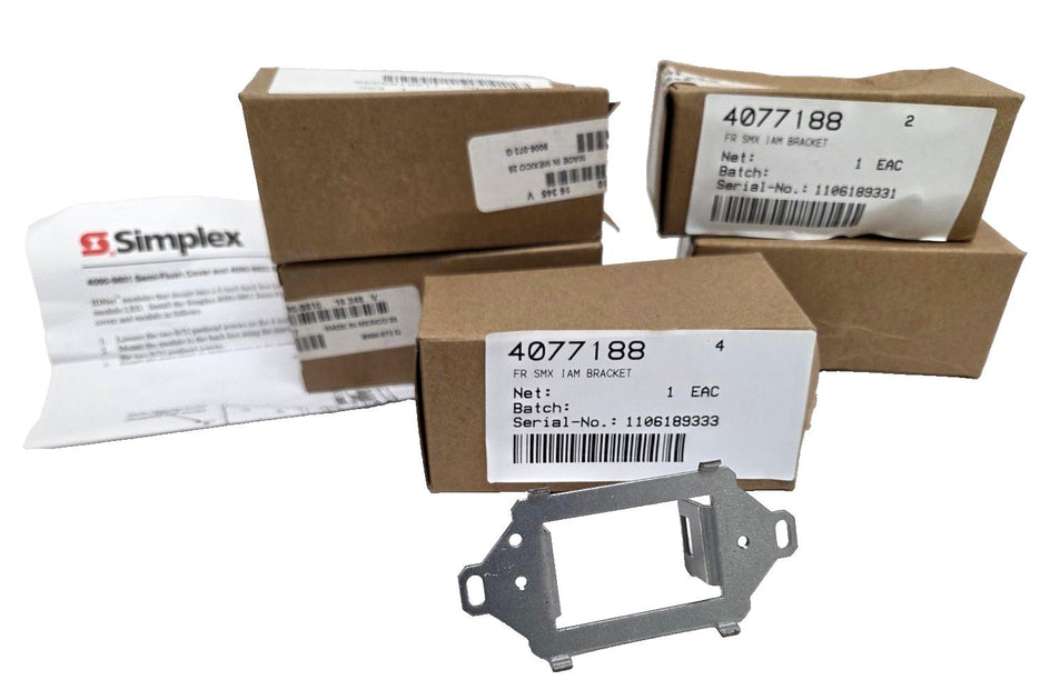 Qty 5 Simplex 4090-9810 IAM Trim Mounting Bracket to Fire Alarm Box p ...