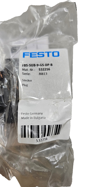 Qty 2, New Festo FBS-SUB-9-GS-DP-B 532216 Fieldbus Connector W/691744 ...