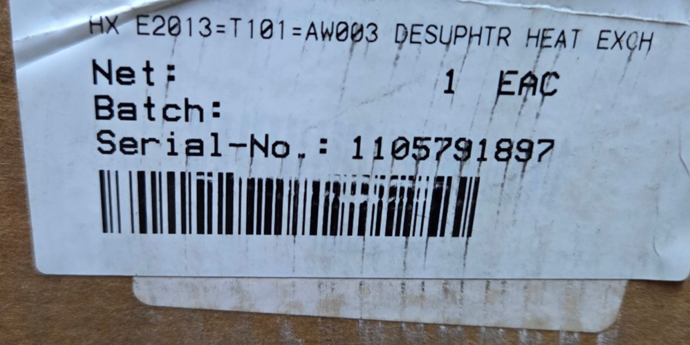Fisher DMA/AF-2C Steam Desuperheater Heat Exchanger, 2" cnx, 28" Long ...