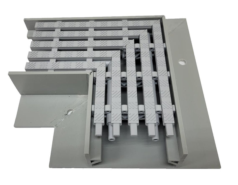 CAPSHURE-CN02-90OUT-GY 2" Deep Deck Pool Trench Drain 90 Degree Outsid ...