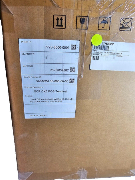 New NCR CX3 Windows 15.6" POS Touchscreen System, 8th Gen Intel, 120GB ...
