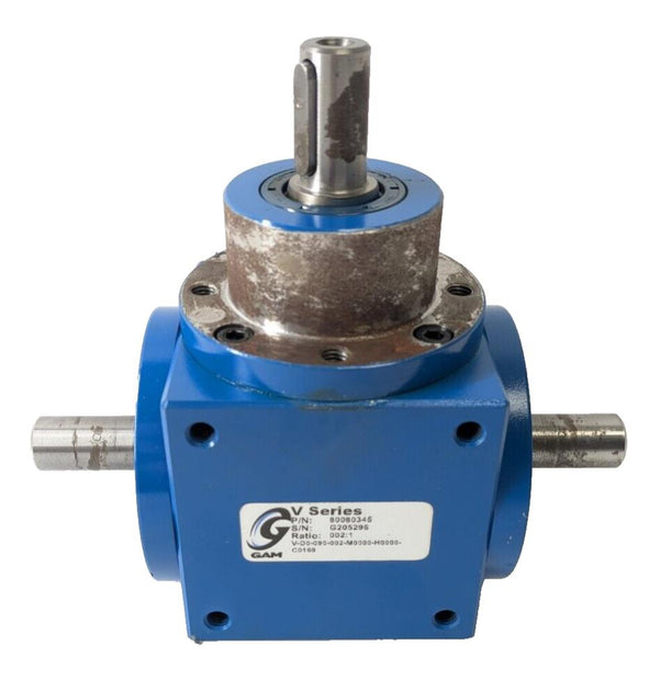 GAM V Series Spiral Bevel Dual Right Angle Gearbox 80080345 V-D0-090-0 ...