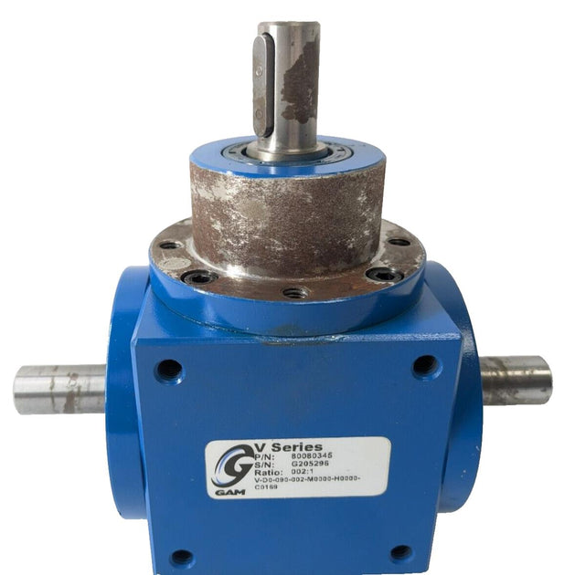 GAM V Series Spiral Bevel Dual Right Angle Gearbox 80080345 V-D0-090-0 ...
