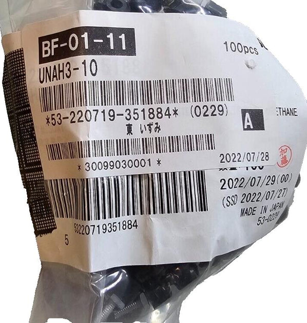 100PCS Misumi UNAH3-10 Hex Head Stopper Bolts, Urethane Bumper, 10MM ...