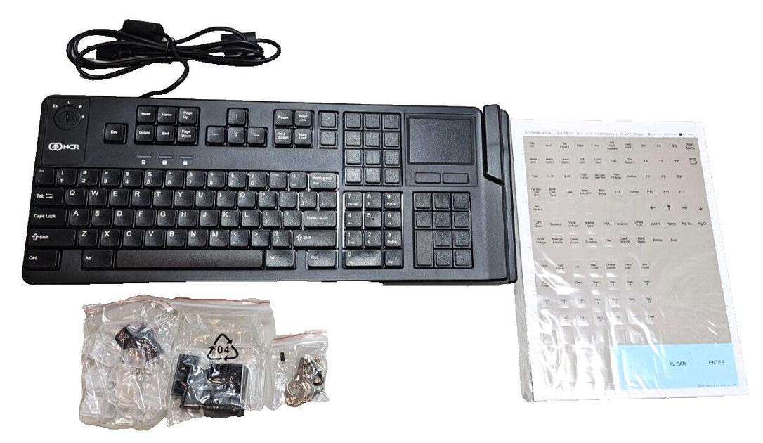 New NCR RealPOS Full Size USB Keyboard, GlidePad, No MSR, Keylock 6932 ...