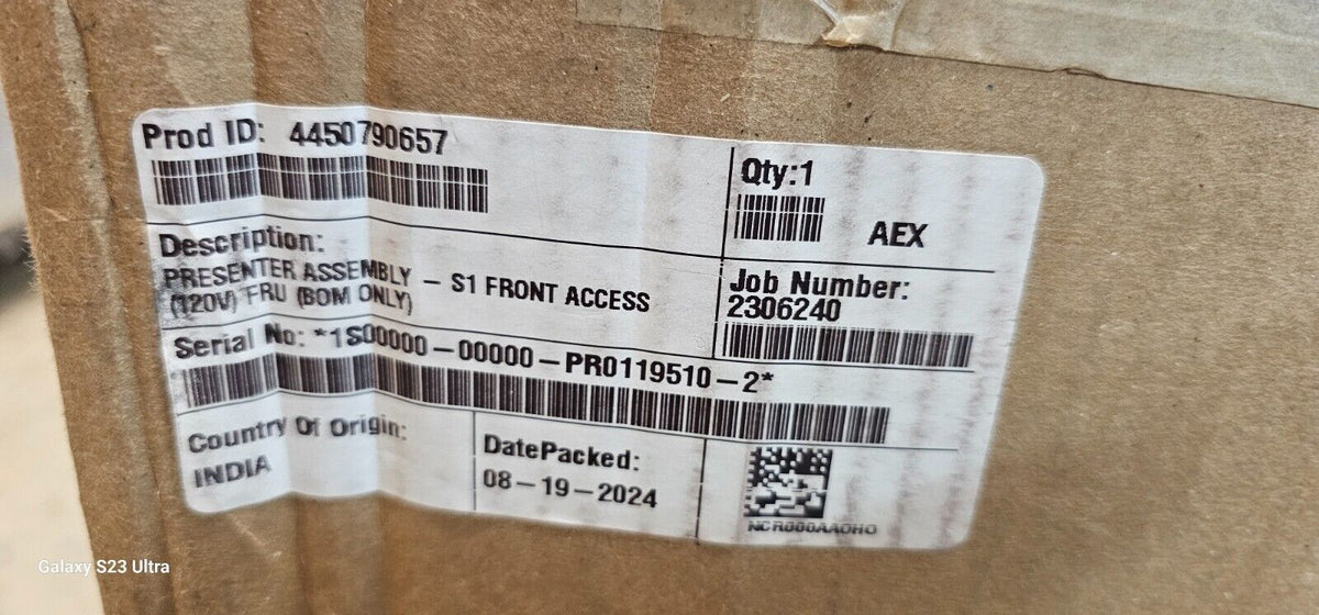 NCR S1 S2 RL TTW Front Load Presenter 445-0790657 445-0728623 120V FRU ...