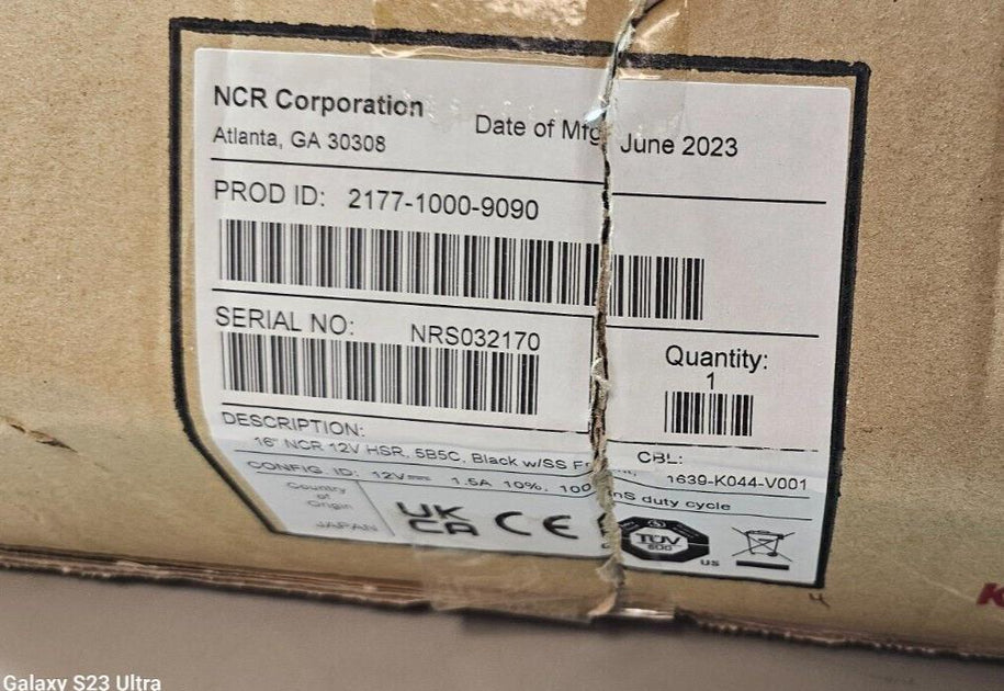 NCR 2177-1000-9090 Cash Drawer, MS 16", 12V, Direct Drive, Black 5B/5C ...