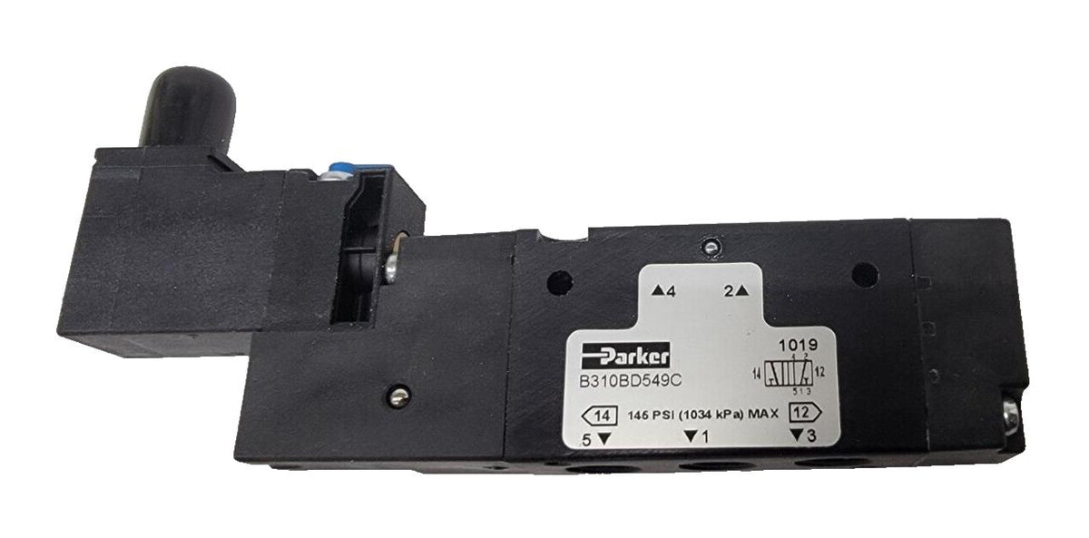 PARKER Solenoid Air Control Valve: B3, Four-Way / Two-Position (B310BD ...