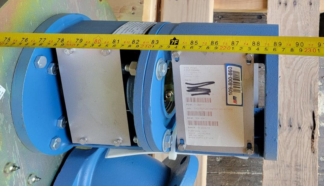 Wilo Weil Vertical Wastewater Pump Model W-2224-12 – Blackstar Assets