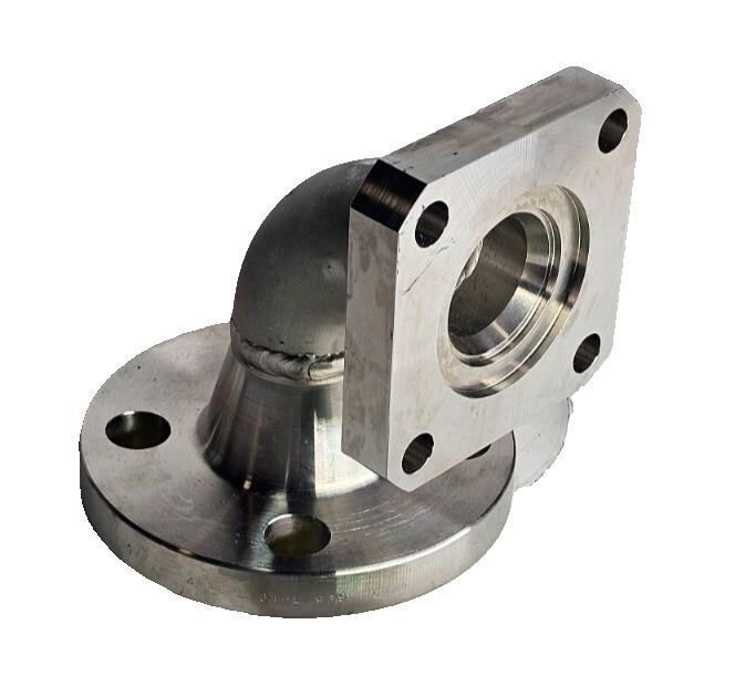 SPX Flow Right Angle Connecting Flange, 1.5" ID, 4.5" Square OD to 6 ...