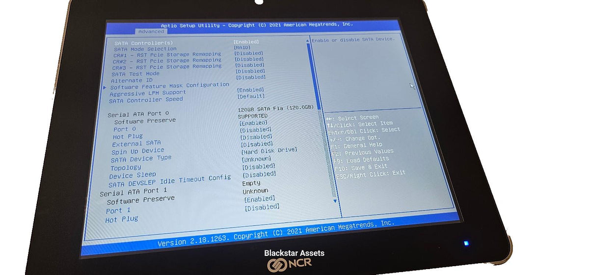 NCR XR7 Plus 15" POS Touchscreen Terminal, G3900TE 8GB/120GB/W10 + AC ...