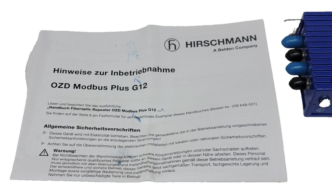 Hirschmann OZD Modbus Plus G12 FiberInterface Modbus Plus – Blackstar ...