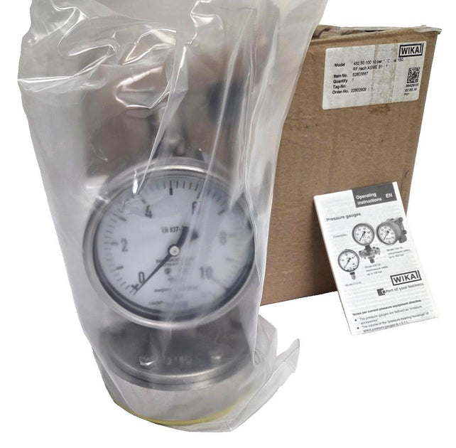 Wika 432.50 1" 150# RF Flanged Diaphragm Pressure Gauge 10bar 52803887 ...