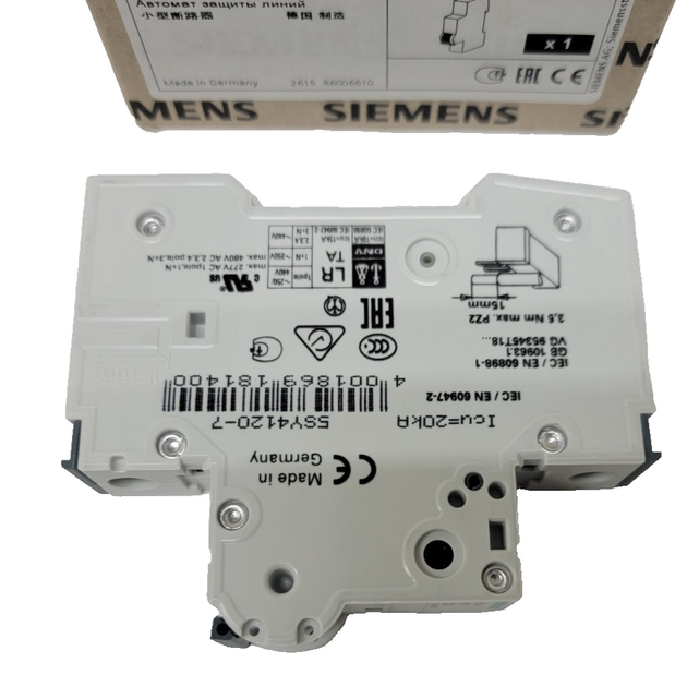 New Siemens 5SY4 120-7 Miniature Circuit Breaker, C 20, Single Pole ...